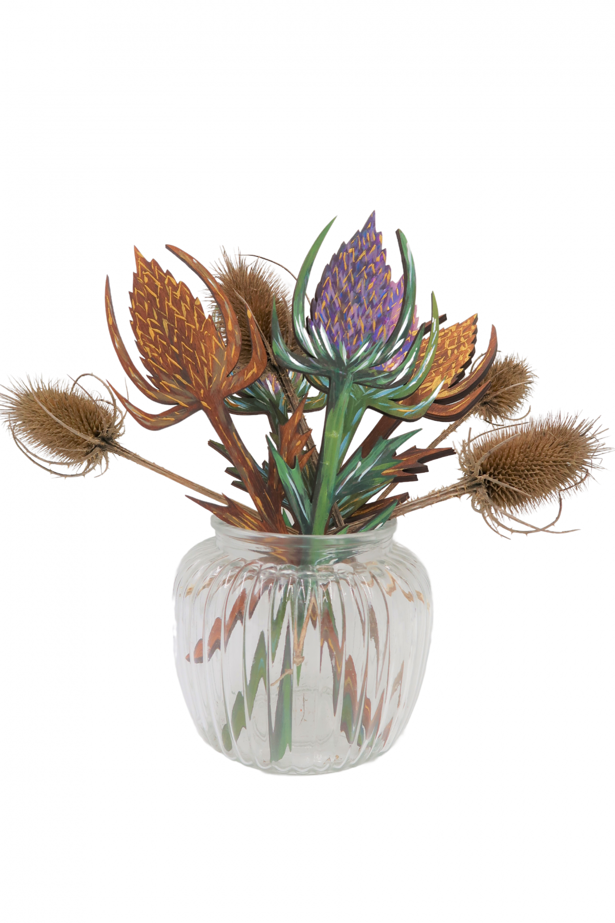 Hand painted Single Thistle – Purple – The Dartmoor Artist