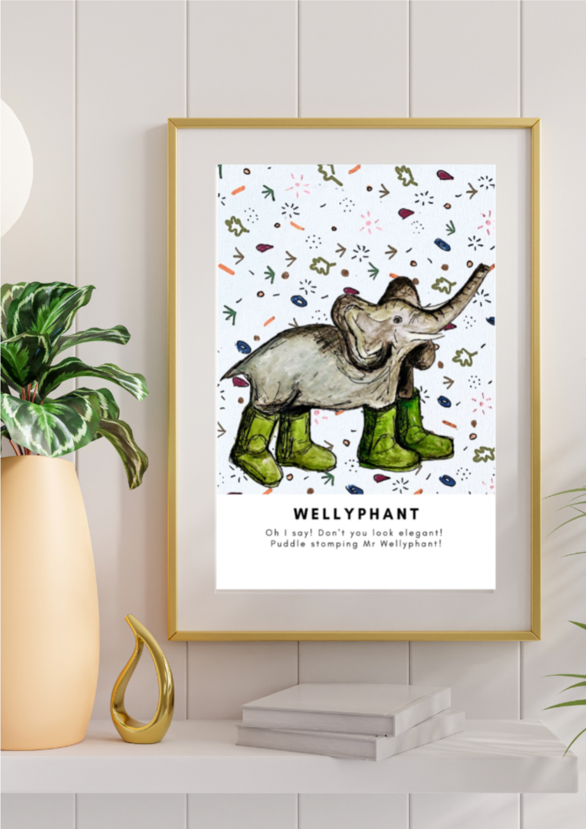 ‘Wellyphant’ Art Print – The Dartmoor Artist