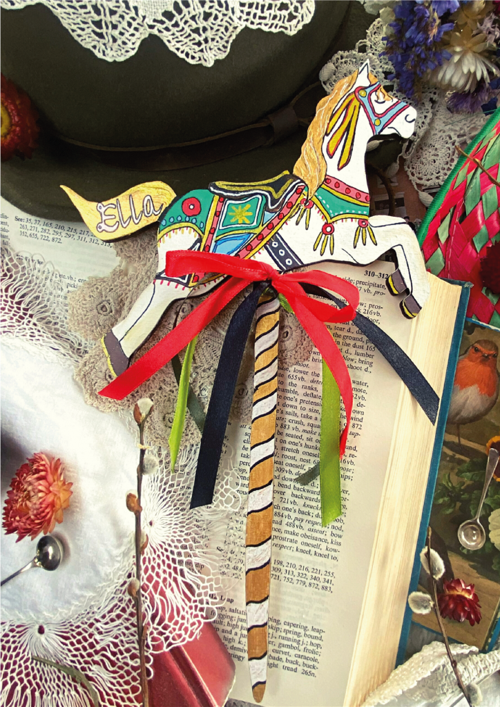 Handpainted Personalised “Carousel Horse” Oversized Bookmark – The ...